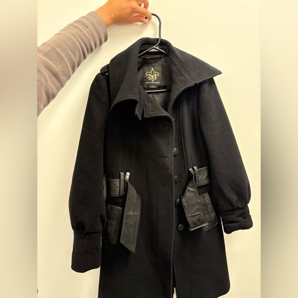 Mackage | Jackets & Coats | Mackage Black Coat With Gold Logo | Poshmark